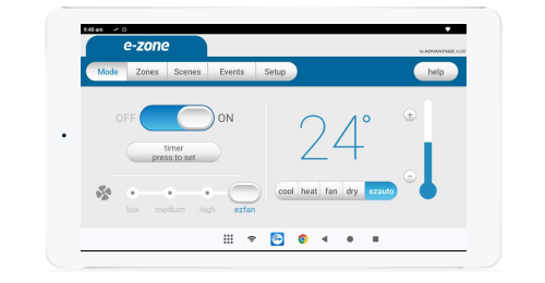How to set up the e-zone system on your device
