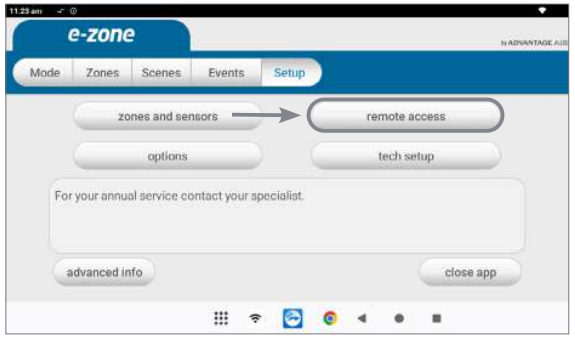 How to set up the e-zone system on your device