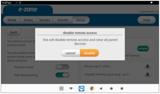 How to set up the e-zone system on your device
