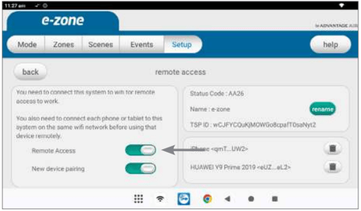 How to set up the e-zone system on your device